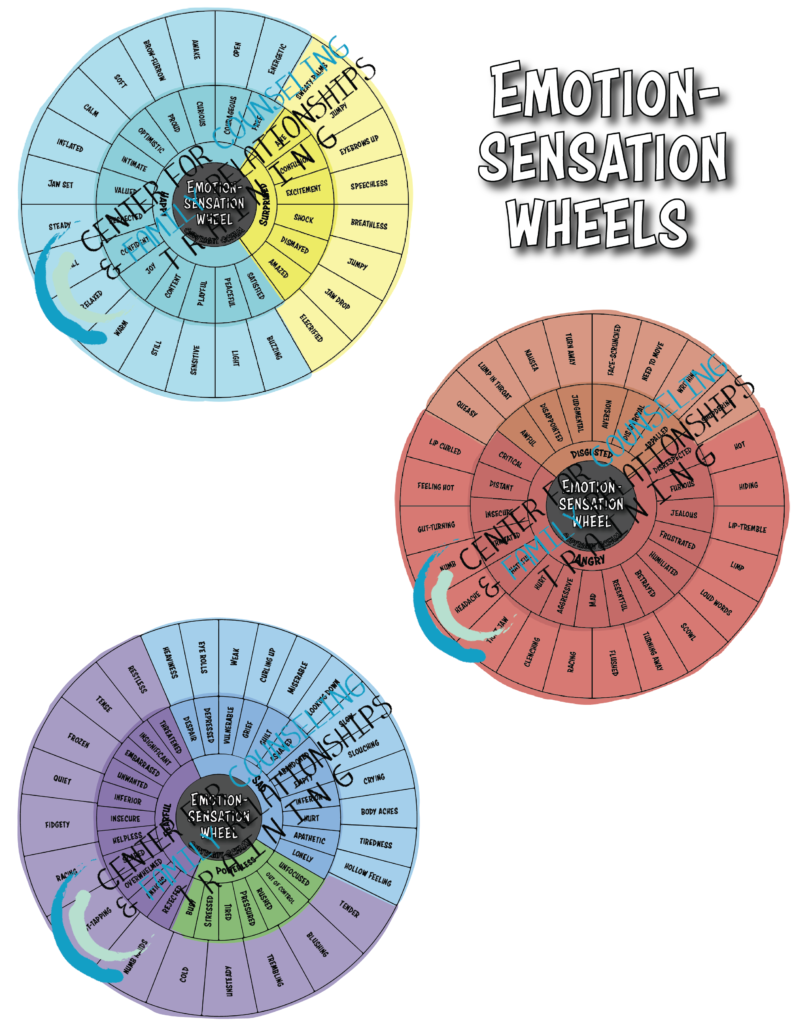 CCFAM Emotions Sensations Bundle Handout - Center for Counseling ...